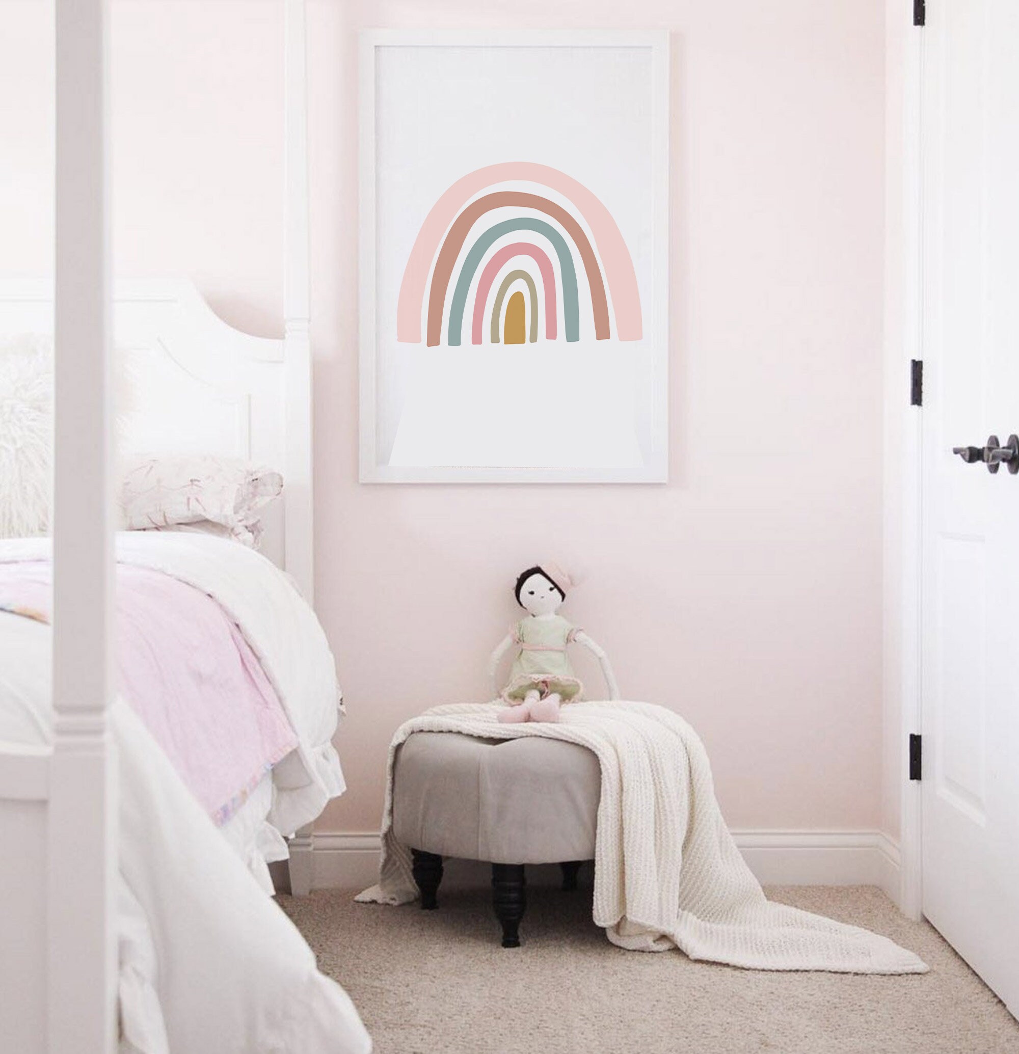 Rainbow Print PRINTABLE WALL ART Girls Bedroom Decor - Etsy