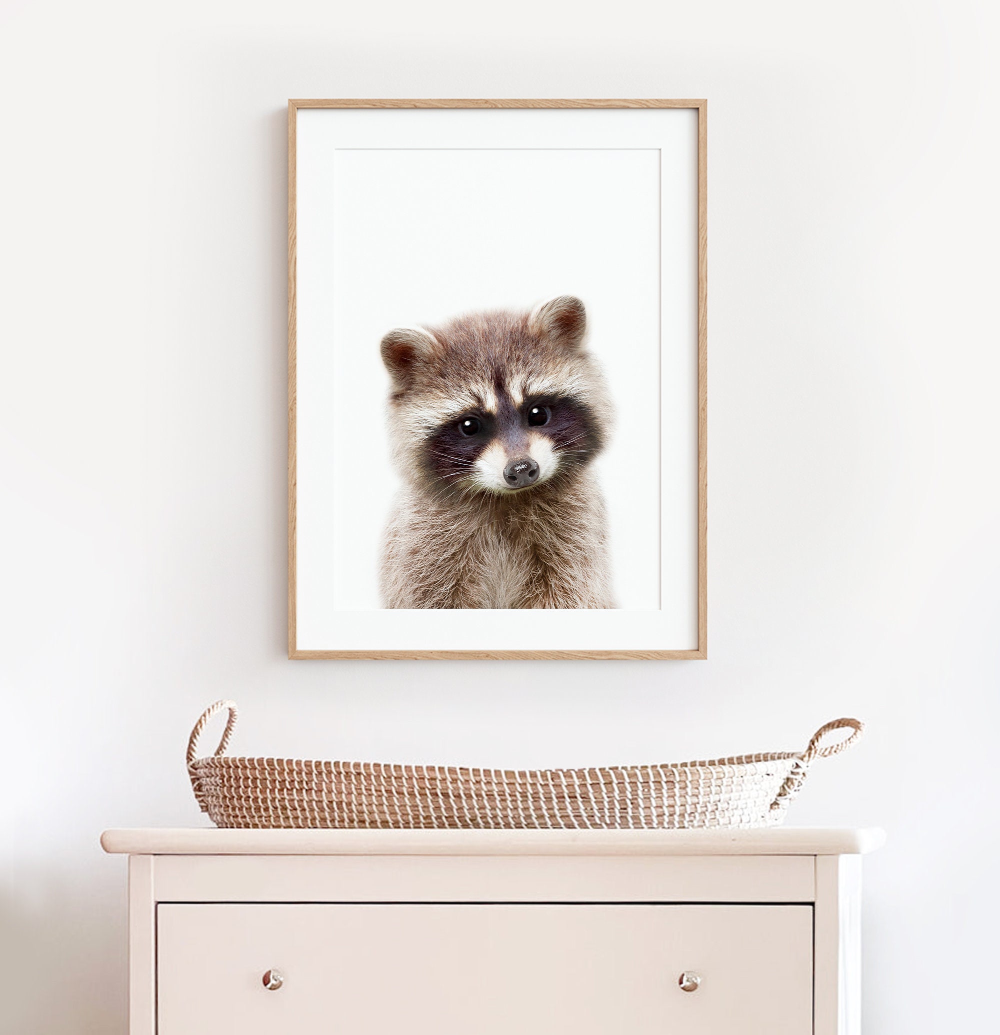 Raccoon Wall Art Woodland Nursery Decor Nursery Animal - Etsy