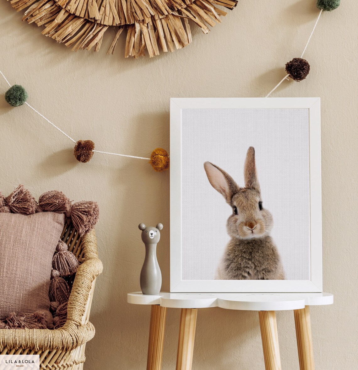 Bunny Rabbit Print ~ Nursery Wall Art ~ Printed and Shipped ~ Baby ...