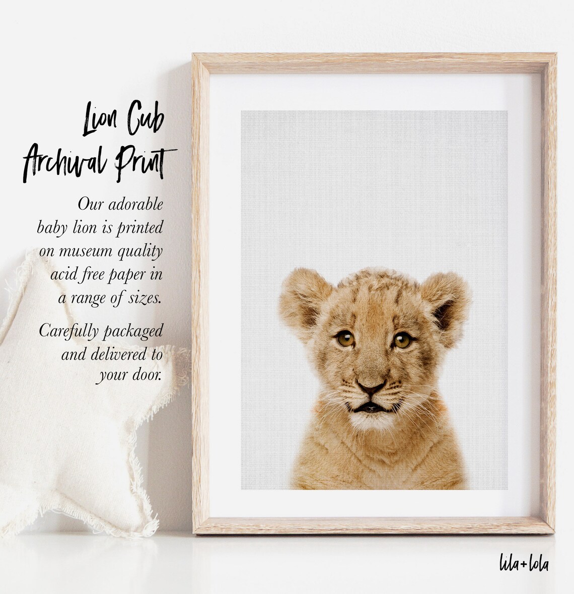 Baby Lion Print Animal Print for Nursery Safari Nursery | Etsy