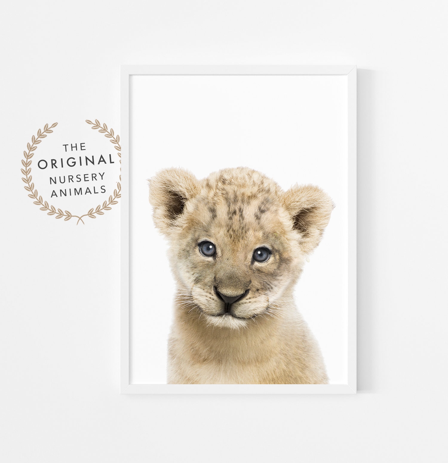 Baby Lion Cub Print Safari Nursery Wall Art Decor - Etsy