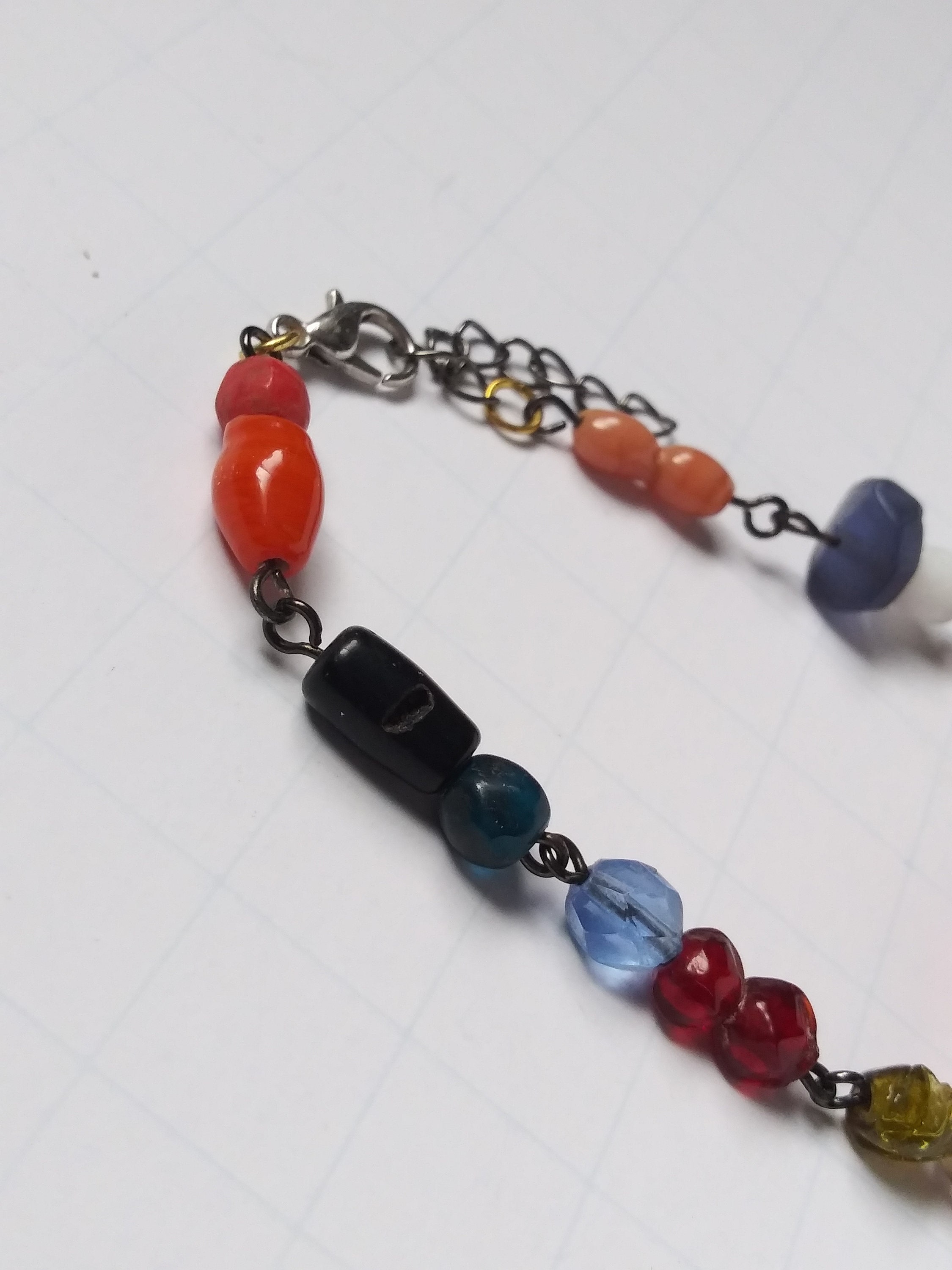 Eclectic Glass Bead Segment Bracelet Women's Unique - Etsy.de
