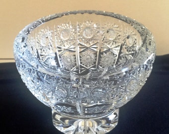 RARE Vintage Turkish Cut Glass Centerpiece - Etsy