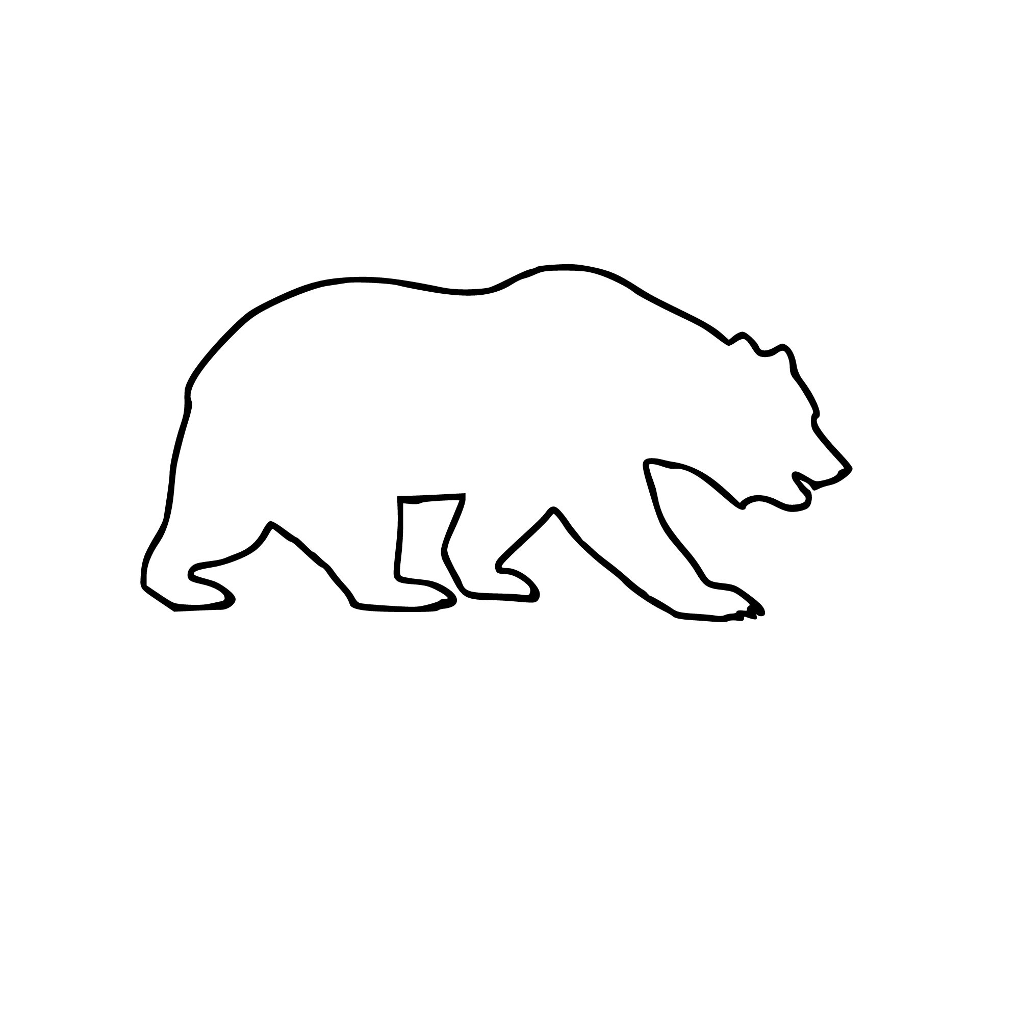 California Bear Stencil