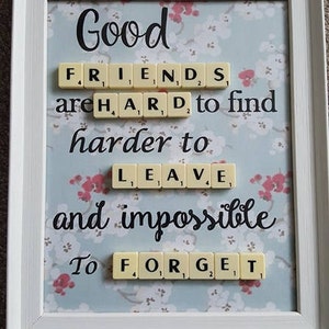 Best Friend Gift Good Friend Gift Scrabble Photo Frame - Etsy