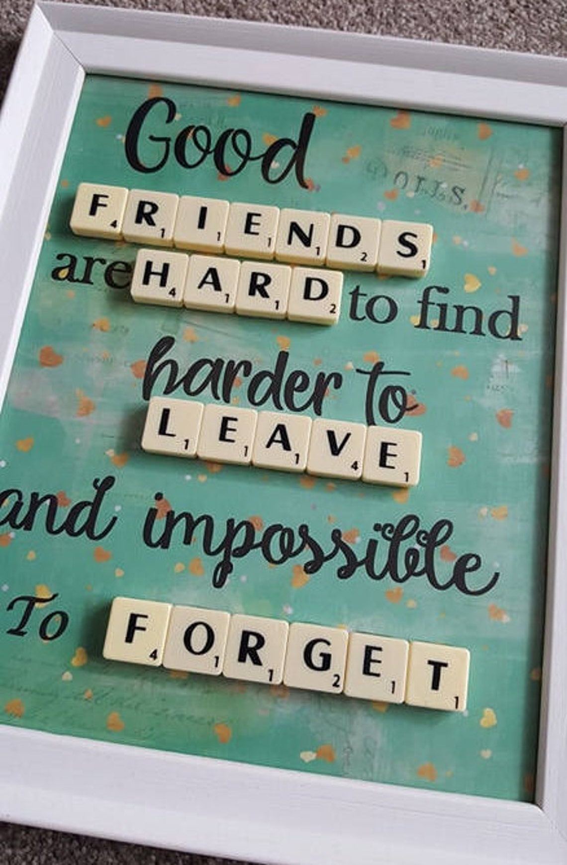 Best Friend Gift Good Friend Gift Scrabble Photo Frame - Etsy
