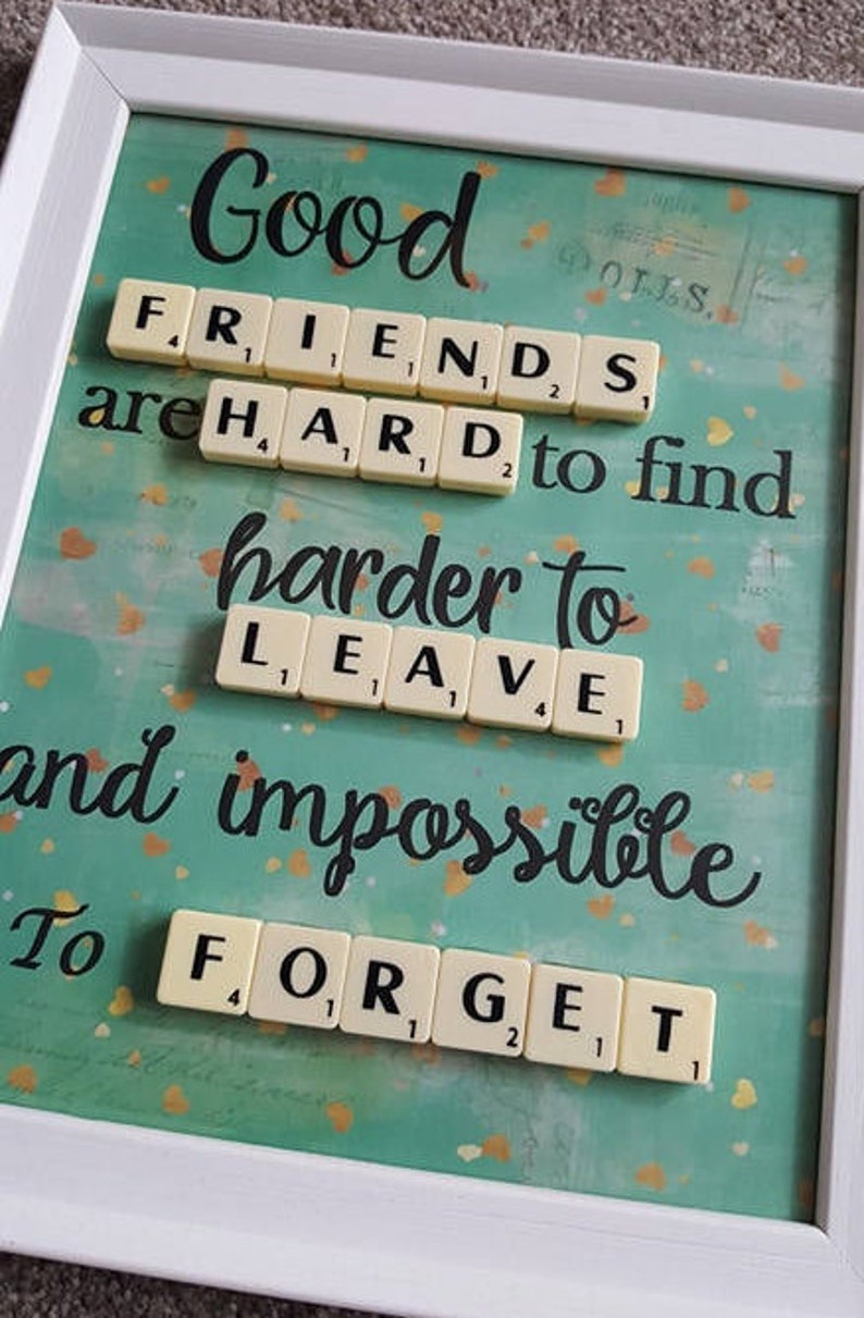 Best Friend Gift Good Friend Gift Scrabble Photo Frame - Etsy