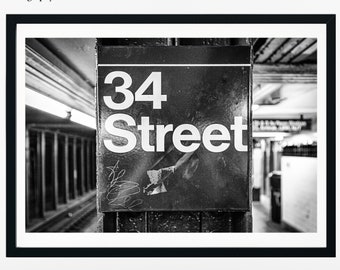 34th Street Sign - Etsy