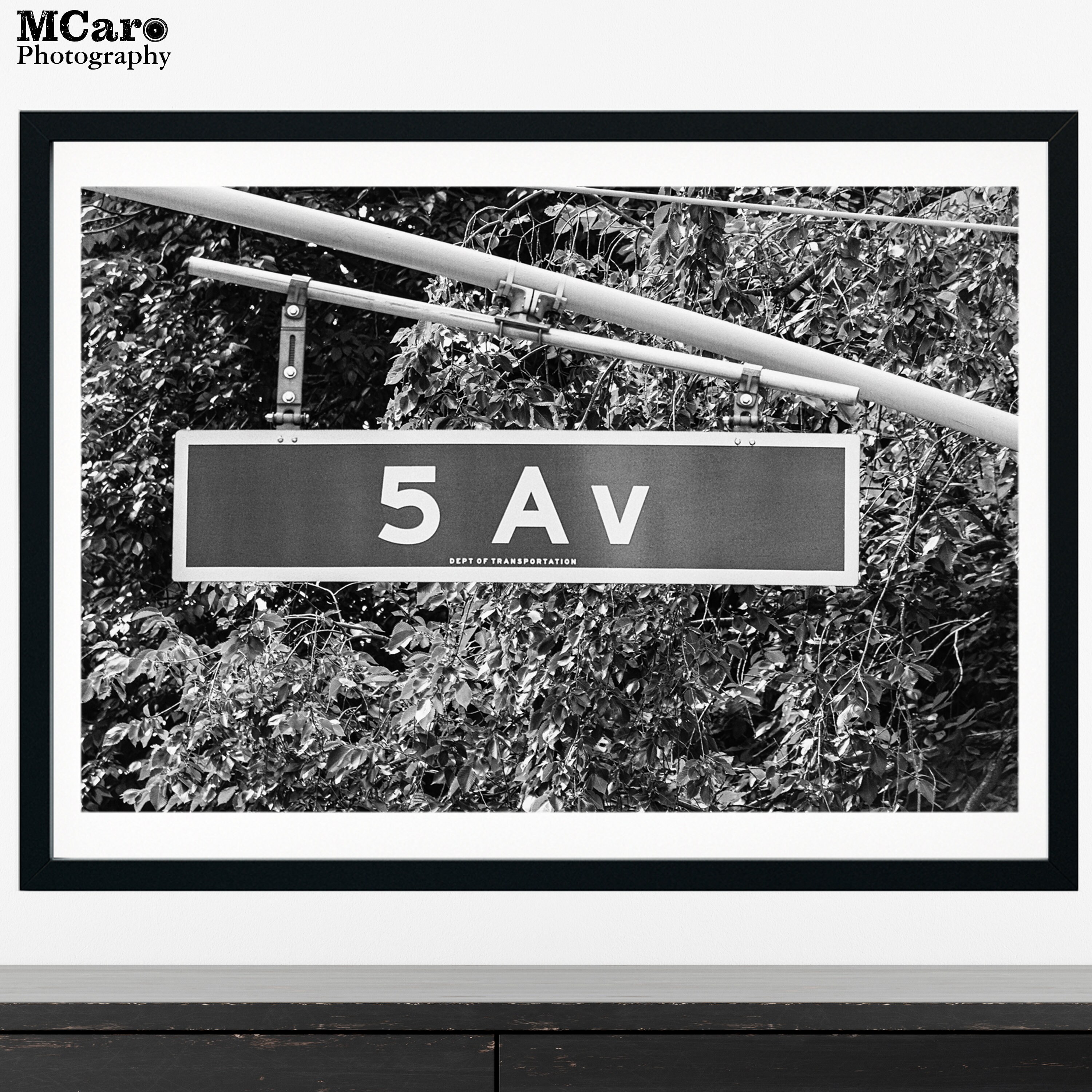 5th Avenue Street Sign Photography Fifth Avenue Print Black | Etsy