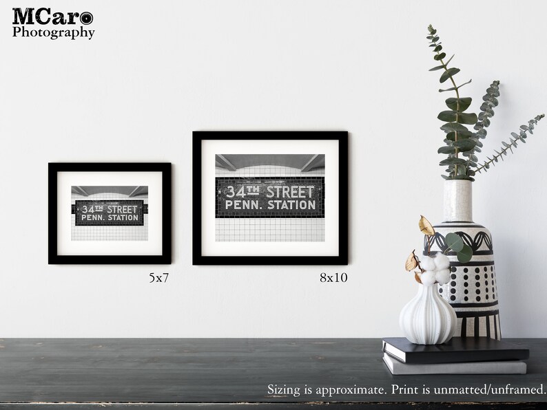 34th Street Subway Sign Print, Mosaic Tile Sign, Train Station Photo ...