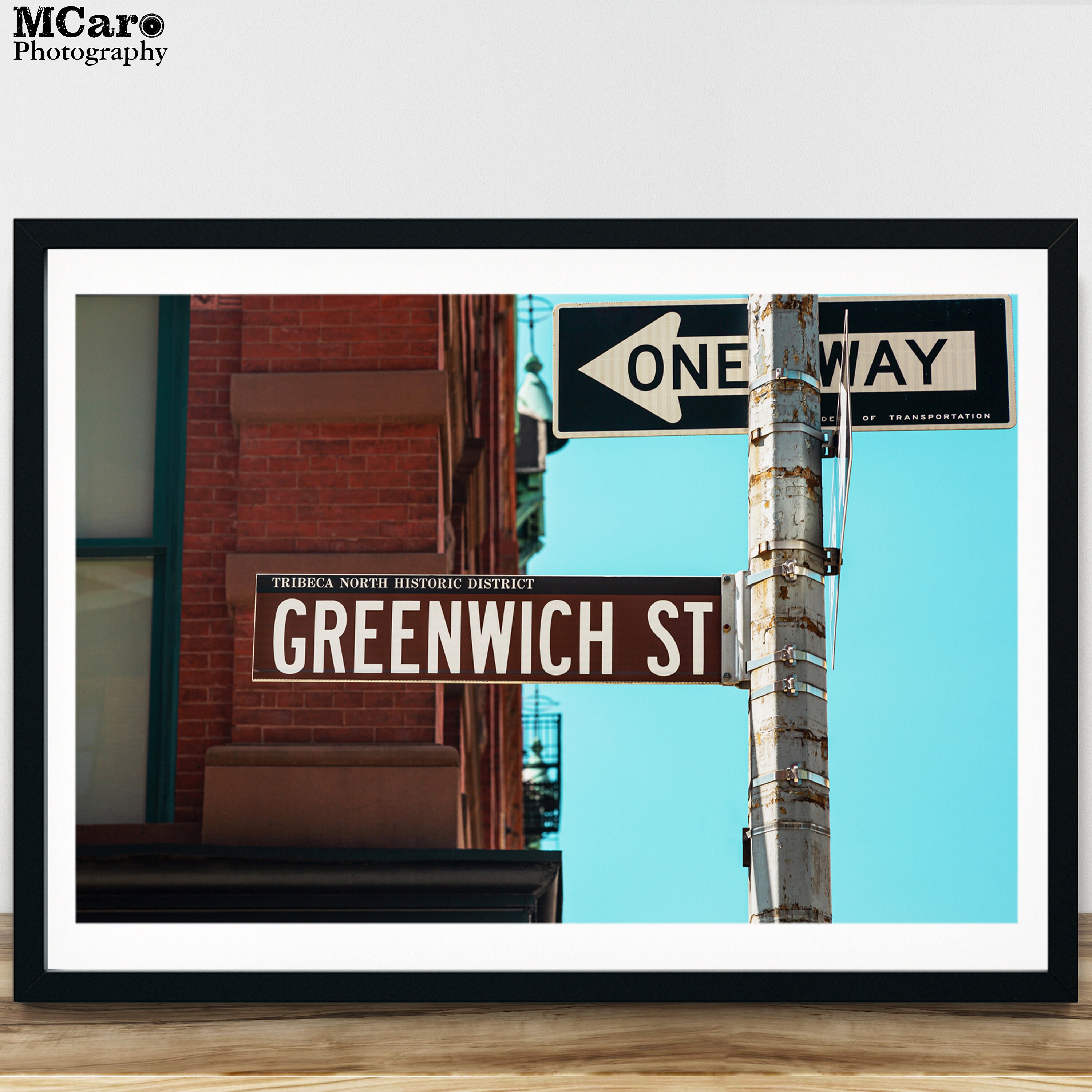 Street Sign Print Greenwich Street Sign Print Tribeca New - Etsy España