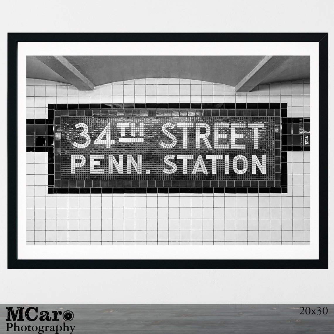 34th Street Subway Sign Print Mosaic Tile Sign Train Station | Etsy