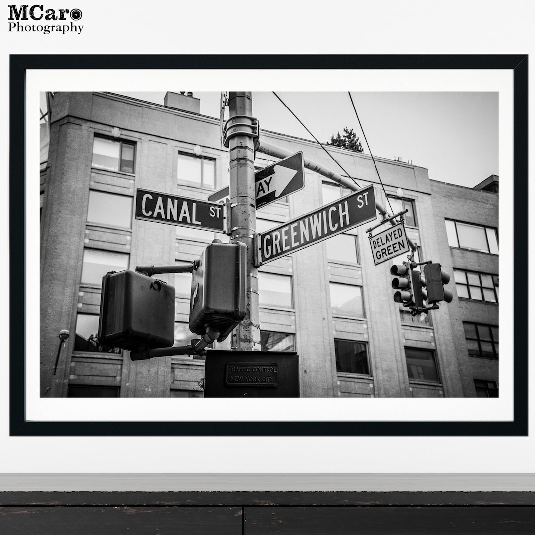 Canal Street Sign, Street Sign Print, Canal St & Greenwich St, New York ...