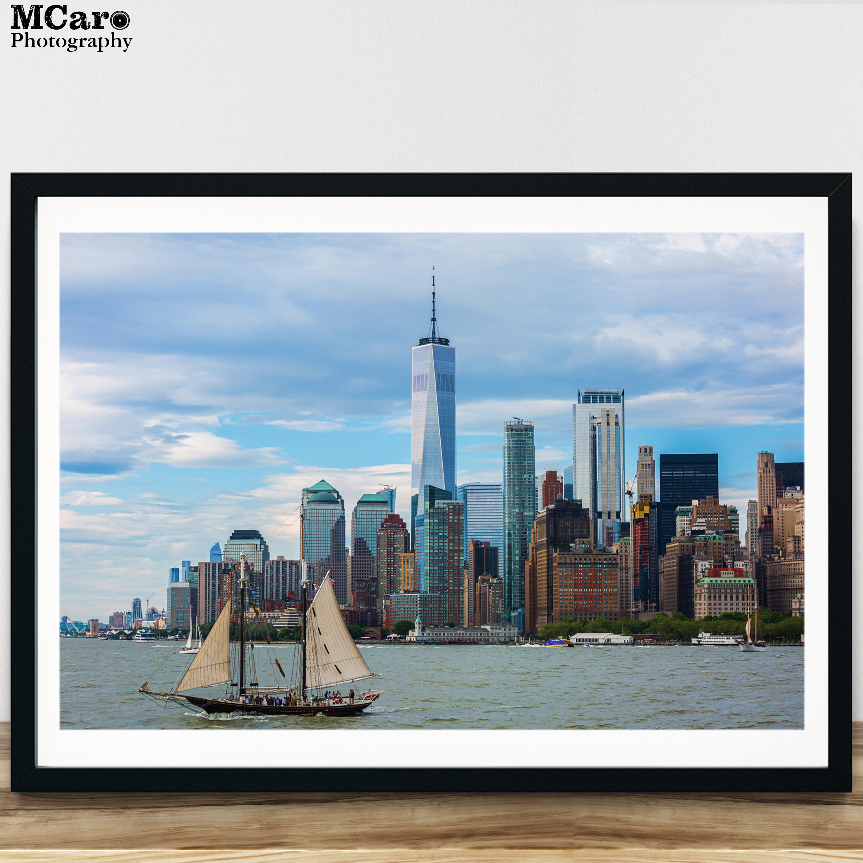 New York Print New York Skyline Print Sail Boat Art Print - Etsy