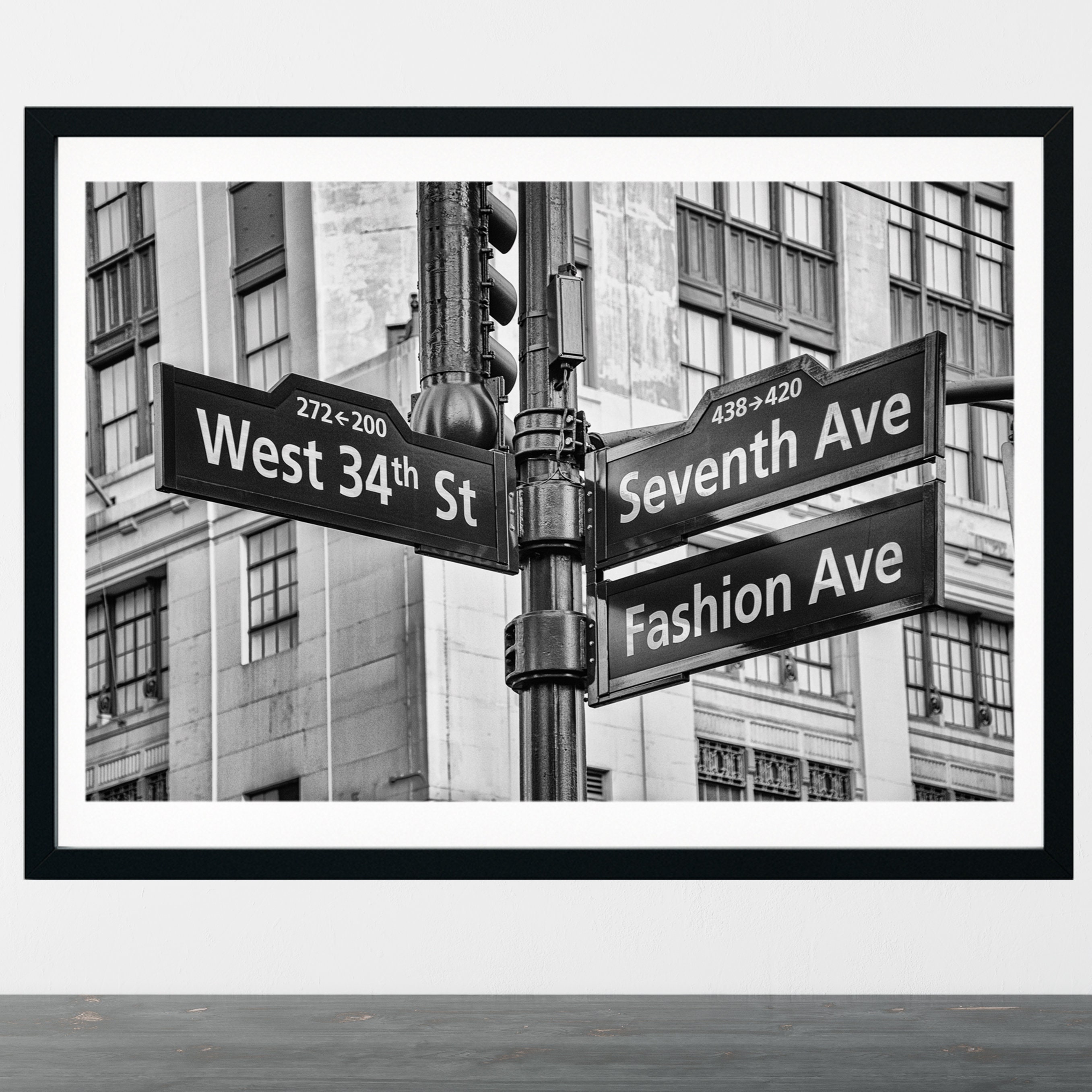 34th Street Print Street Sign Print West 34th St & 7th Ave | Etsy