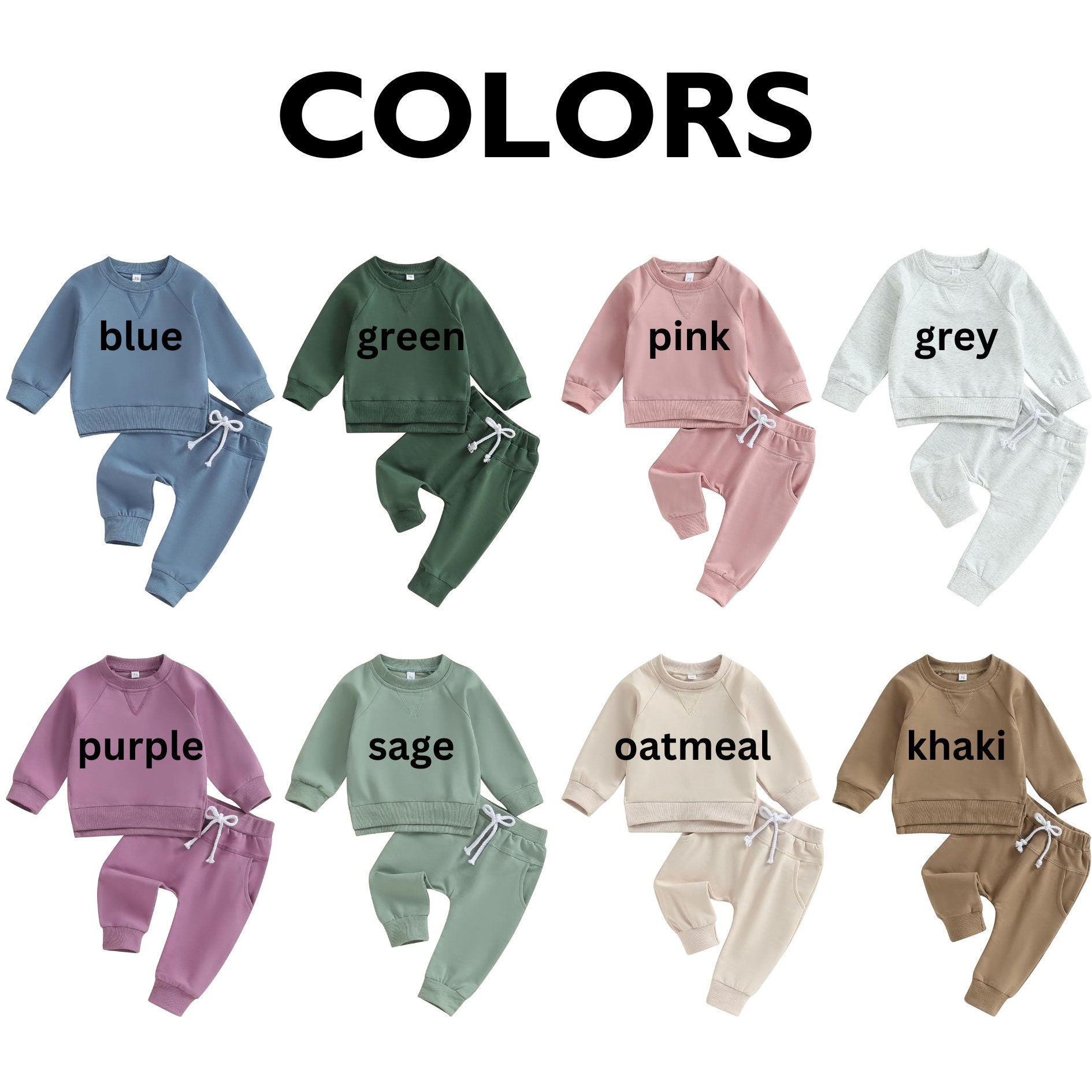 Custom Kids Sweatsuit, Jogger Set for Kids, 2 Piece Sweatsuit, Custom ...
