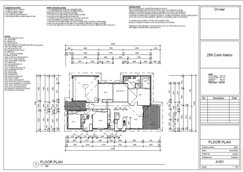 4 bedroom MODERN HOUSE PLANS 186 m2 / 2002 Sq. Feet 4 | Etsy