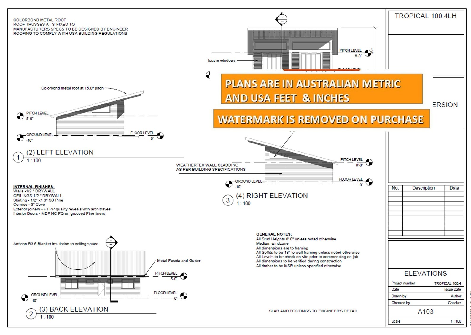 TROPICAL GRANNY FLAT Small and Tiny Home Design 78.6m2/ 846 - Etsy