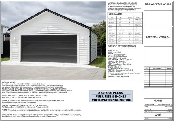 Garage Blueprints And Material List 9 Free Garage Plans