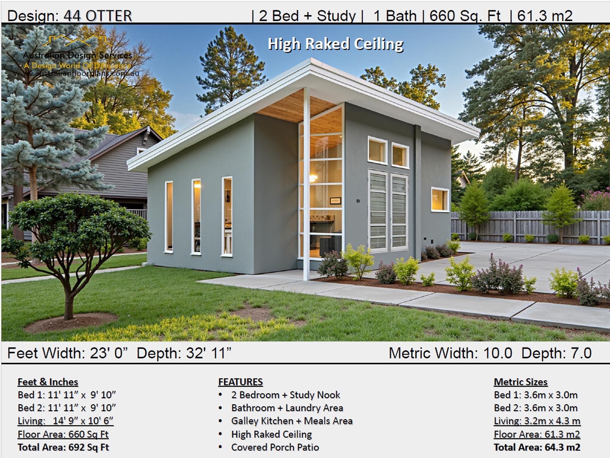 MODERN SMALL HOME - Small and Tiny Home Design 61.3m2/ 660 Sq. Feet - 2 ...