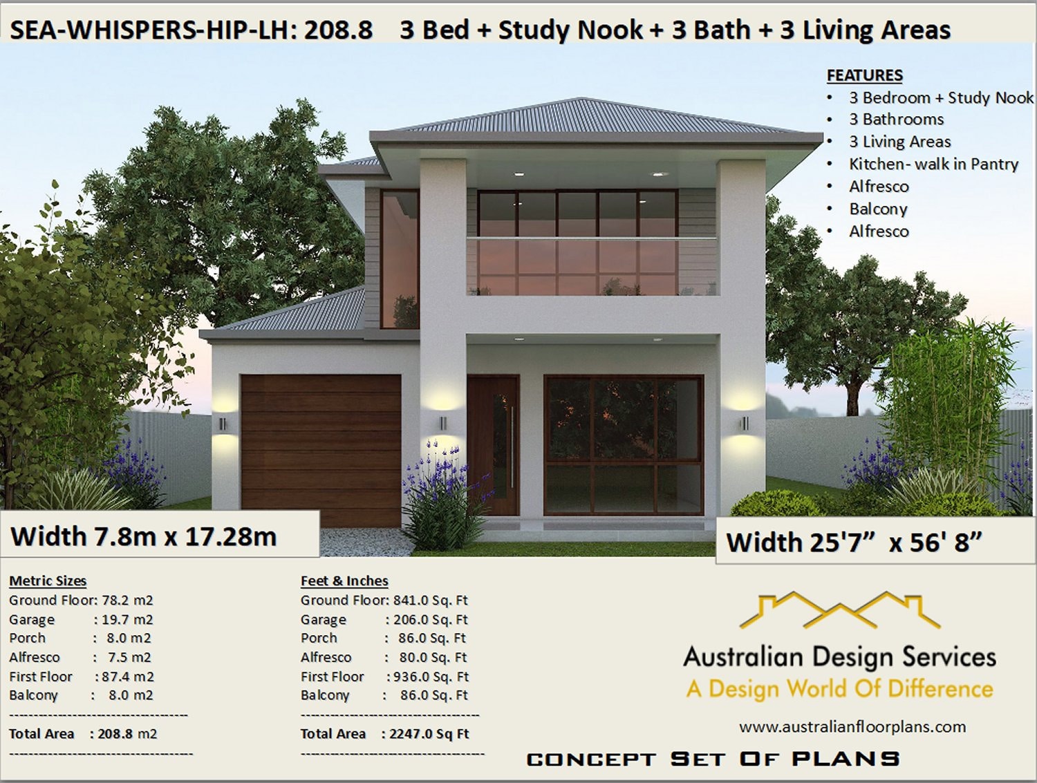 208 M2 2247 Sq. Feet 2 Storey House Design Two Storey Floor Plans 2 ...