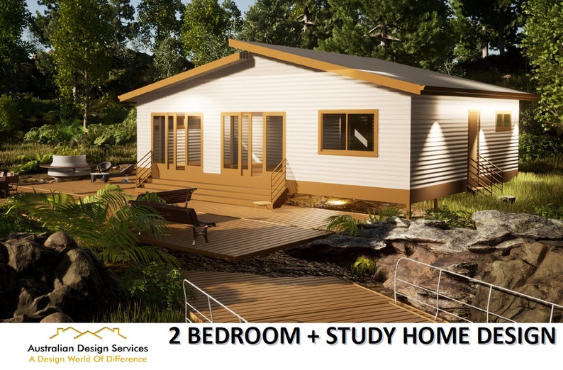 Granny Flat 2 Bed Study Small Home Design, Kit Home Plans on Timber ...