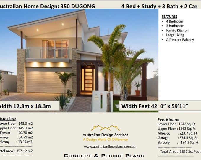 208 M2 | 2247 Sq. Feet | 2 Storey House Design | Two Storey Floor Plans ...