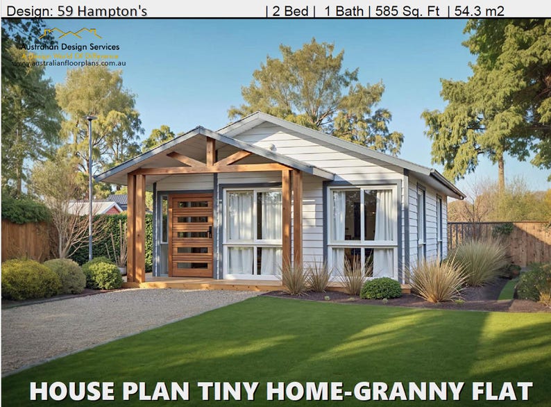 Hamptons Style 2-bedroom Granny Flat | 635 Sq Ft or 59.8 M2 | Perfect ...