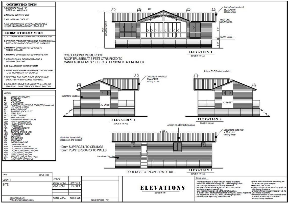 Steep Slope House Design Plans- for Sale - 93.6 M or 1000 Sq Foot ...