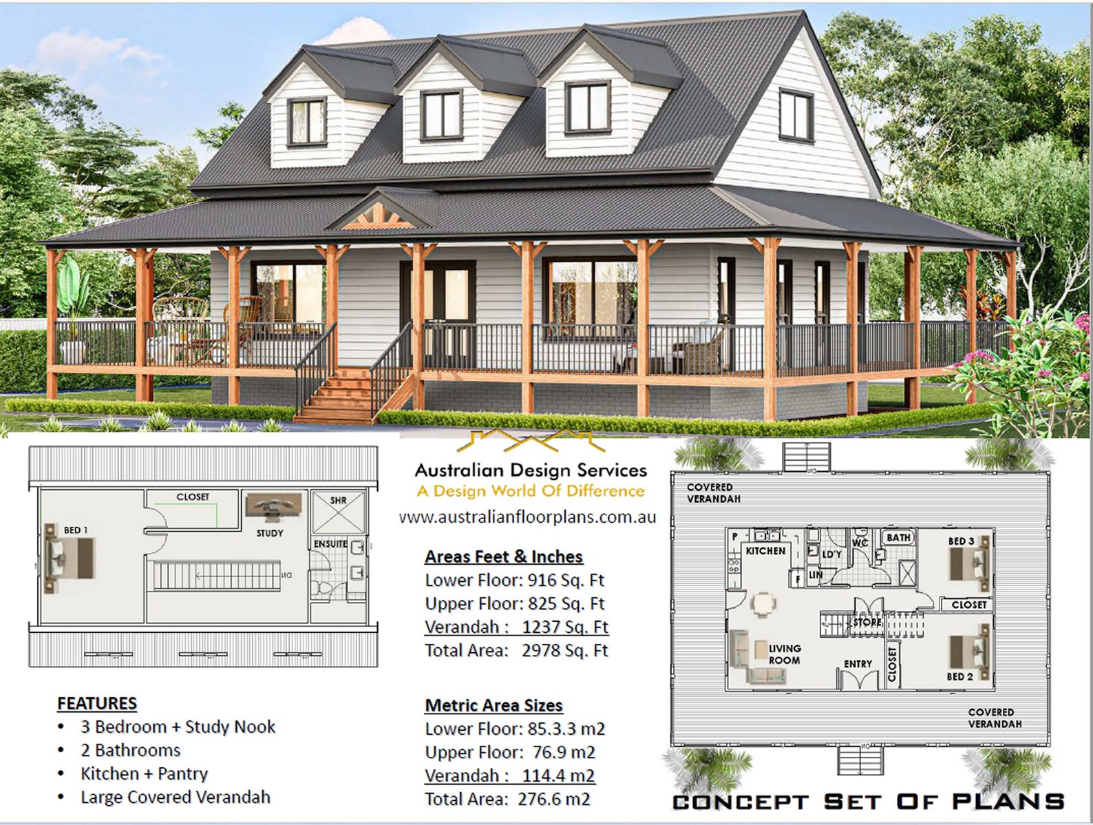Architectural Concept House Plans | Modern Homestead W/ Loft Getaway ...