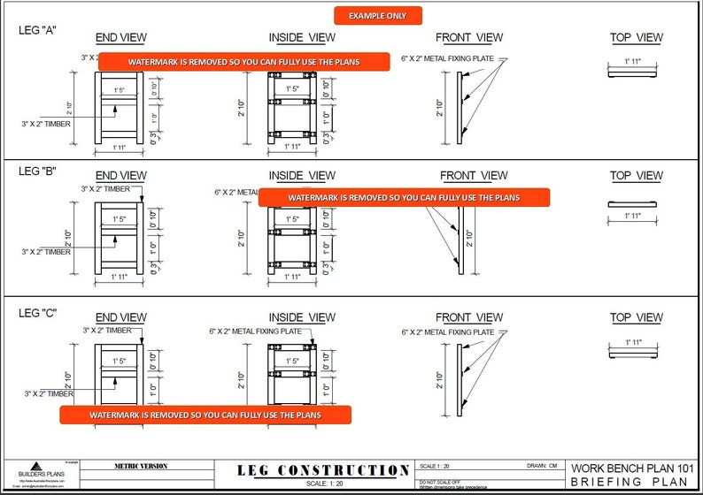 Construction Plan Bench: Build Plans-wood Garage Shelving & Work Bench ...