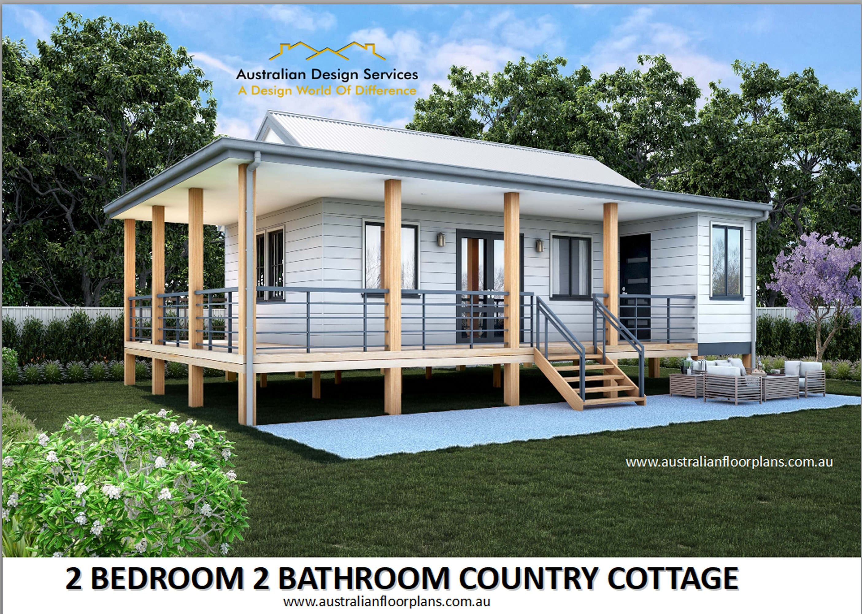 MODERN Country Cottage 2 Bed 2 Bath House Plans for Sale - Etsy