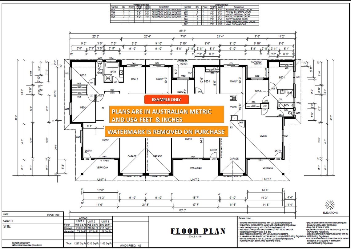 3618sq Foot or 336 M2 7 Bedrooms Triplex Design 3x 2x 2 - Etsy Australia