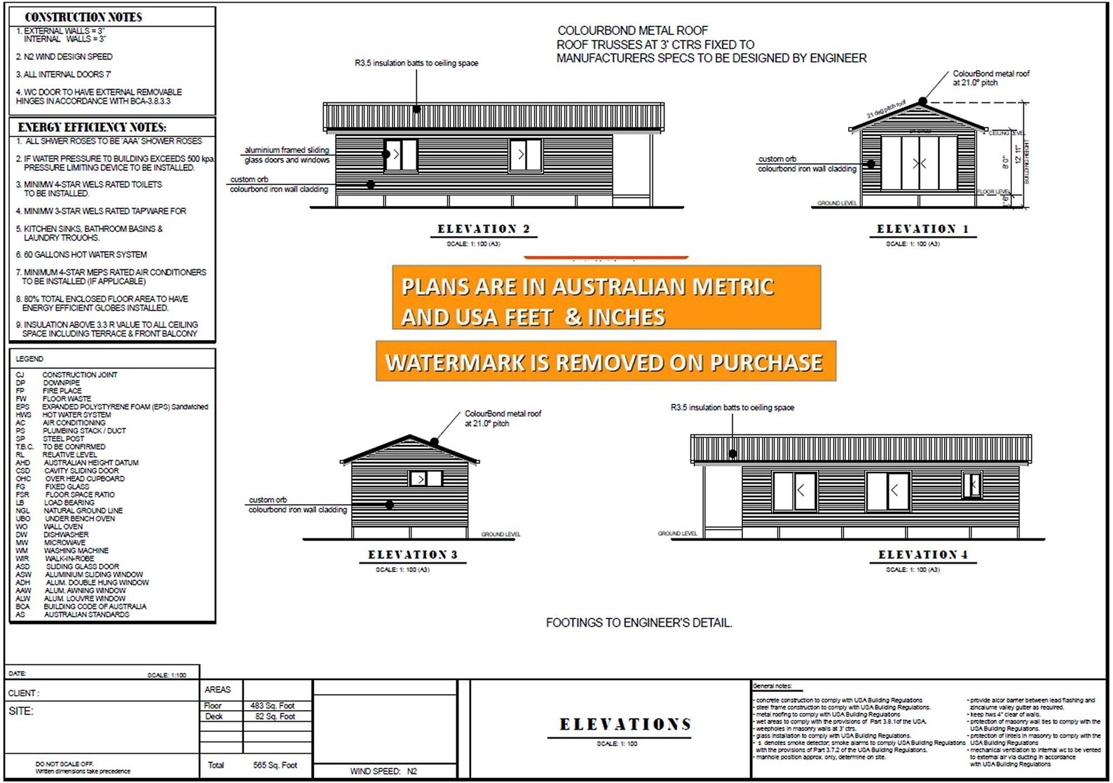 Construction Plans - Steel Frame Transportable 2 Bedroom House Plan ...