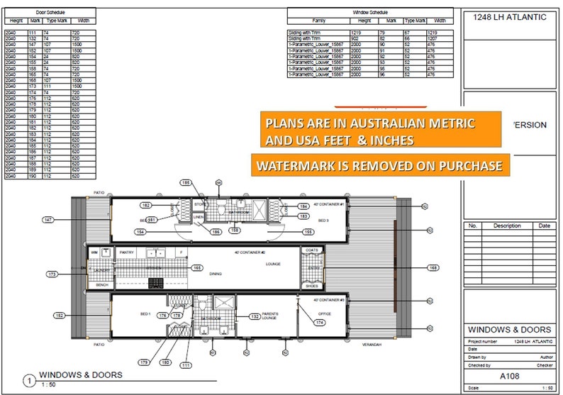 Build Plan#1248 Atlantic: SHIPPING CONTAINER HOME House Plans 1000 Sq ...