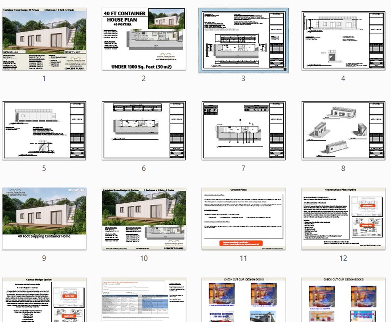 Cargo Shipping Container House Plan With Efficient Layout - Etsy UK