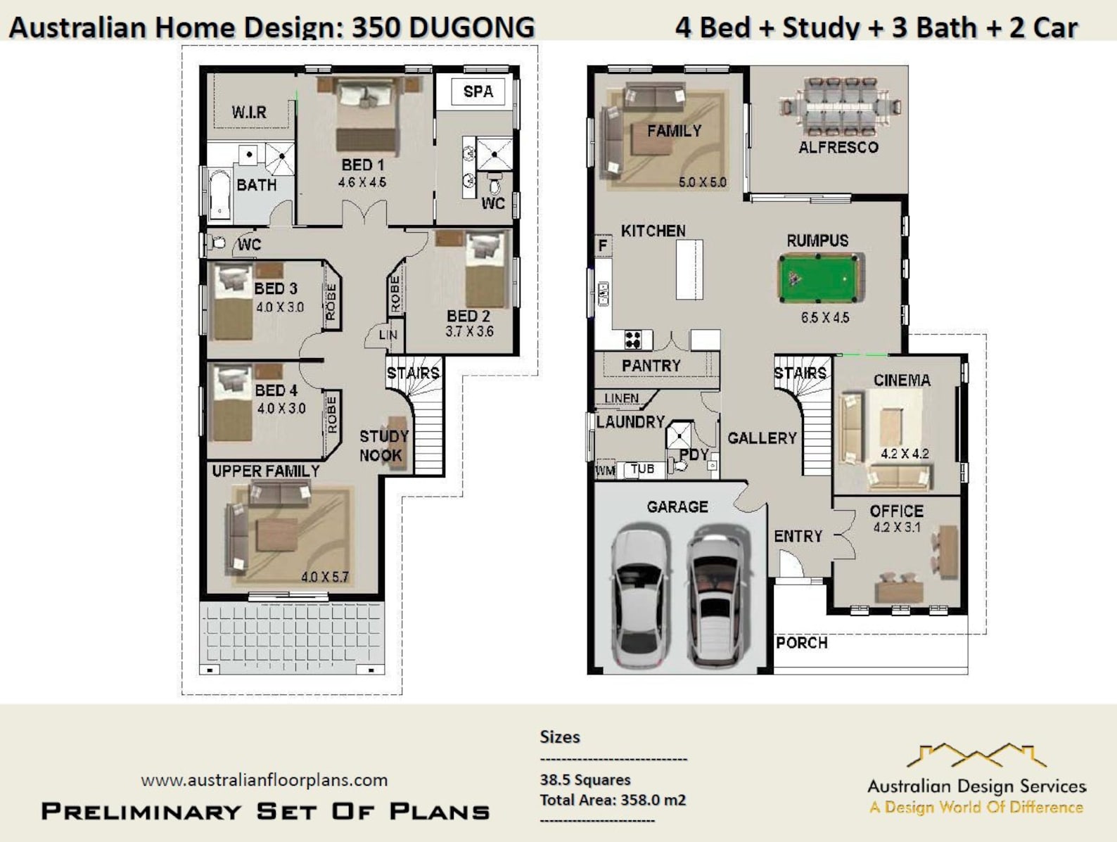 3853 Sq Feet|358 M2 |4 Bed + Study + Office | 2 Storey Design | Two ...