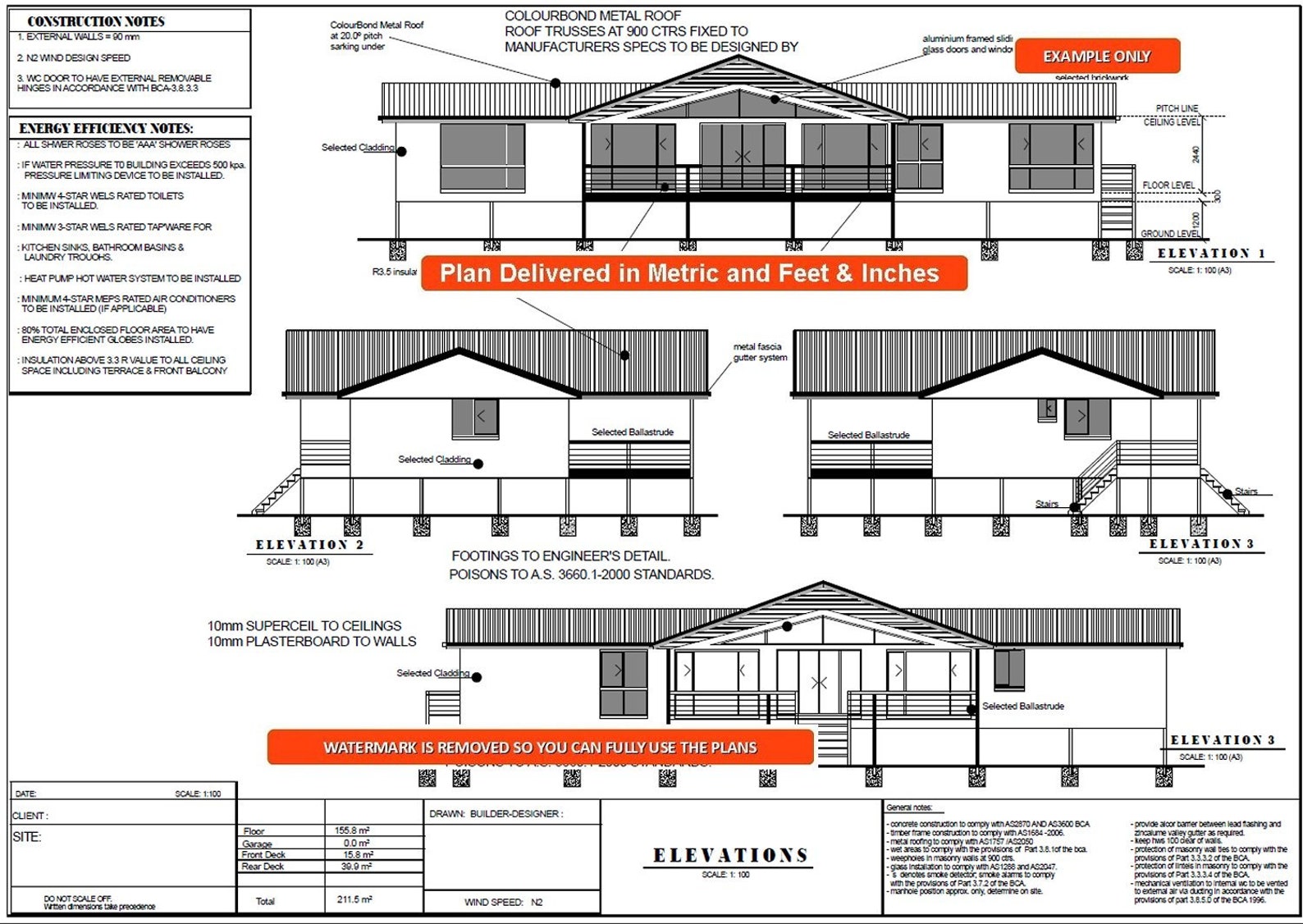 4 Bedroom House Plan 211 M2 | 2270 Sq Foot / Australian Concept Home ...