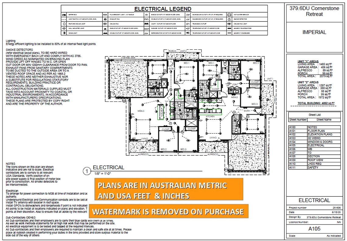 Modern Corner Land Duplex House Plan | 2 Family Home | 8 Bed | 6 Bath ...