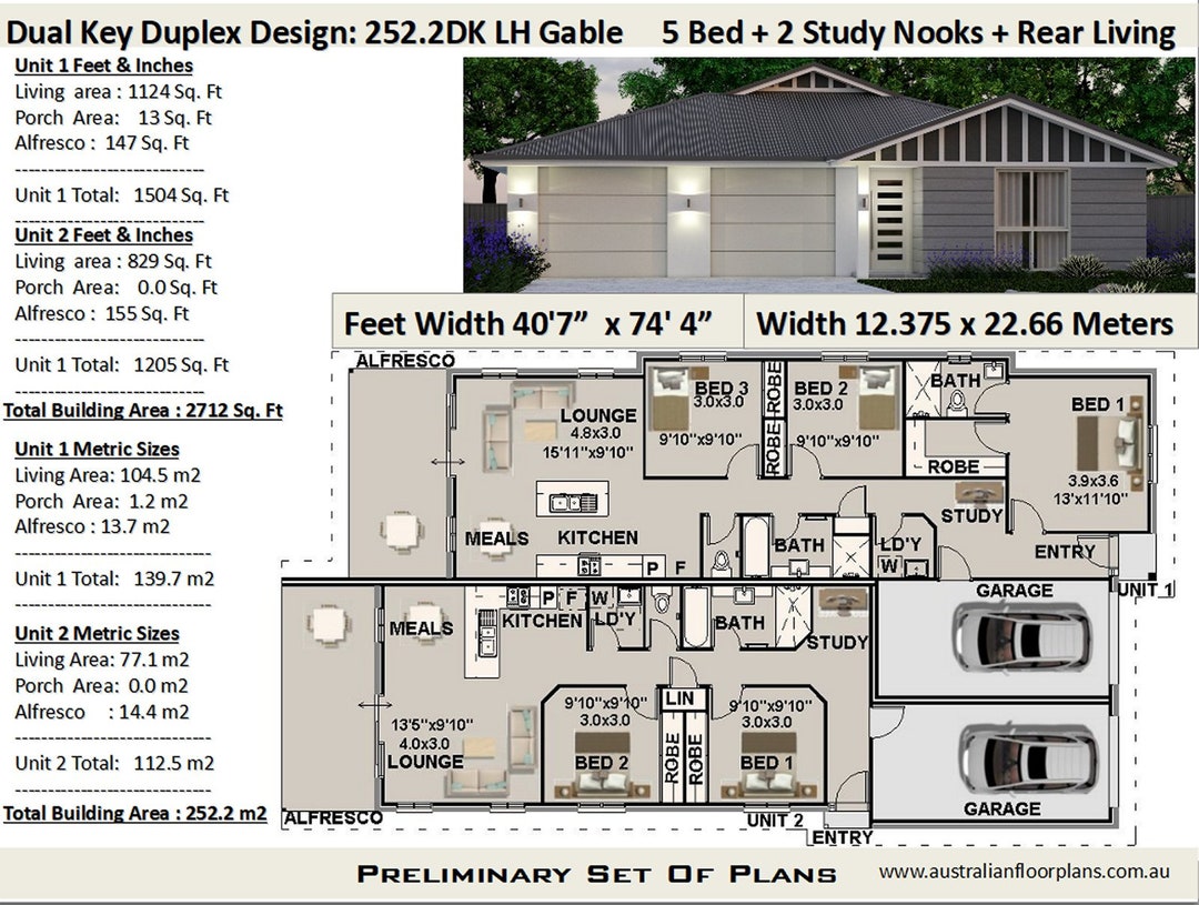 Duplex Design 5 Bedrooms 2 Study Areas Dual Key Duplex Design Duplex ...