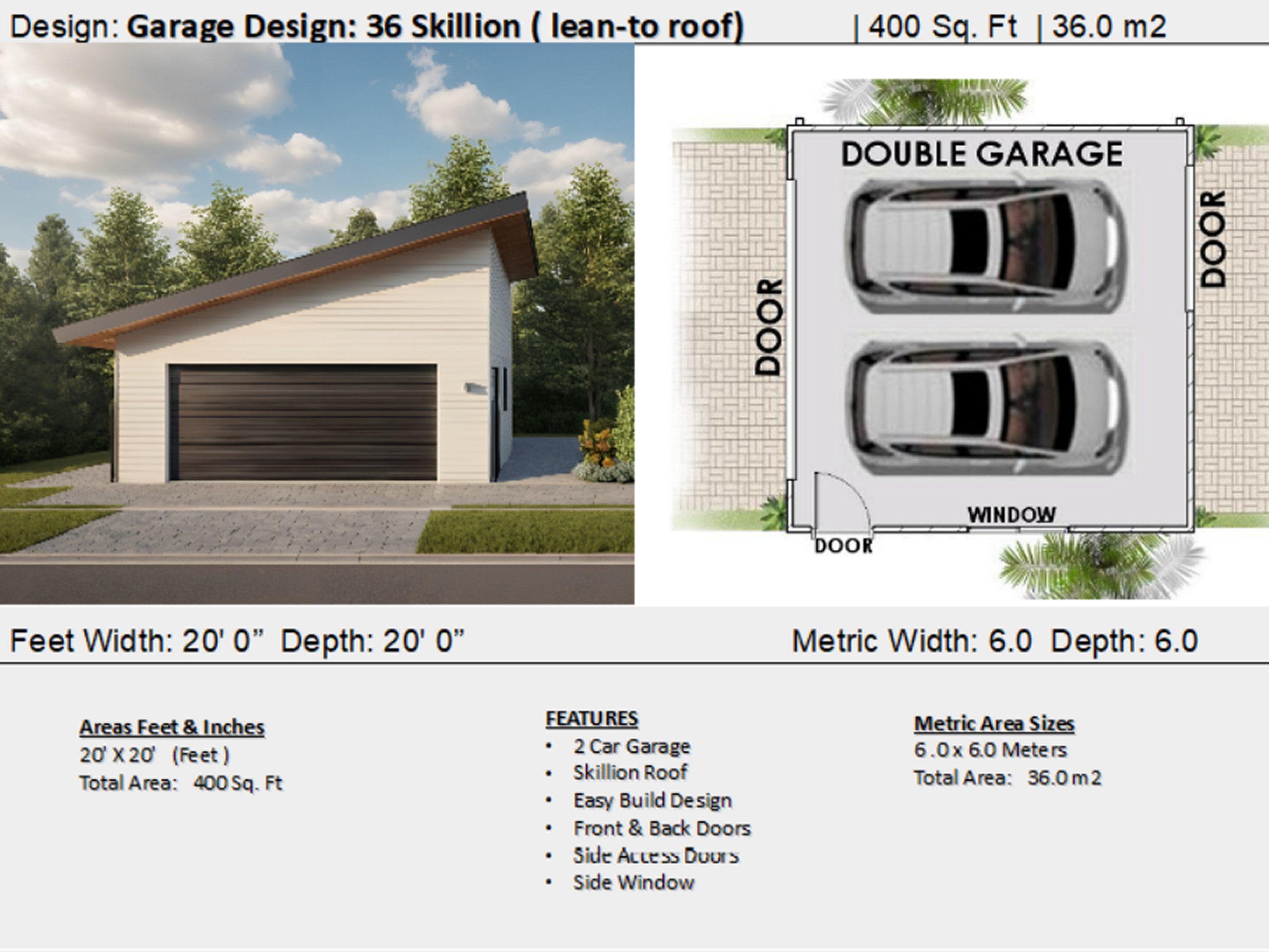 Vintage Look Detached Garage Plans Flat Roof