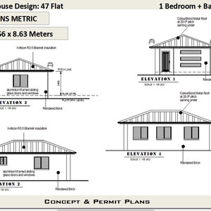 47 Flat | 509 Sq. Feet or 47.35 M2 | 1 Bedroom House Plan | 1 Bedroom ...