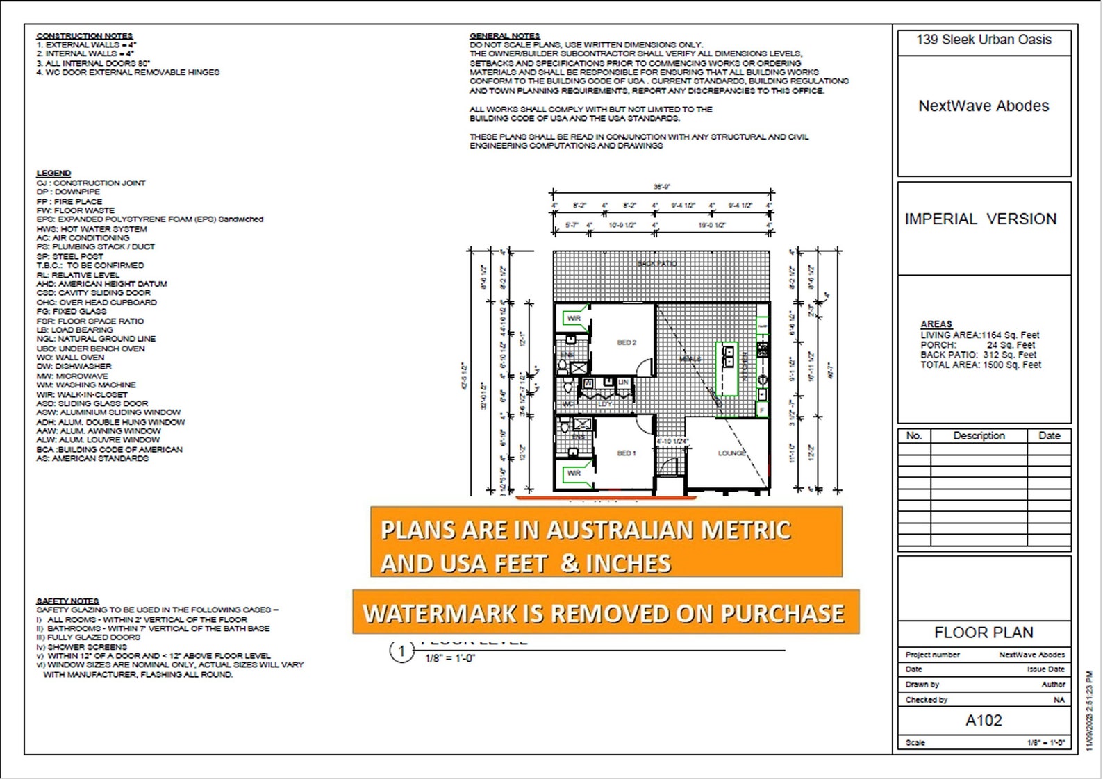 DESIGN 139-1200 Sq Foot /196 M2 - Modern Sleek Urban Oasis House Plan ...