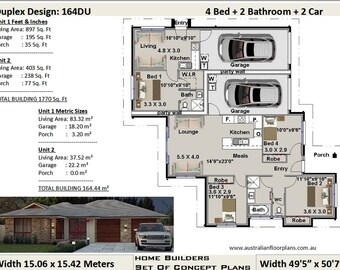 4 Bed Dual Key Plans - Etsy
