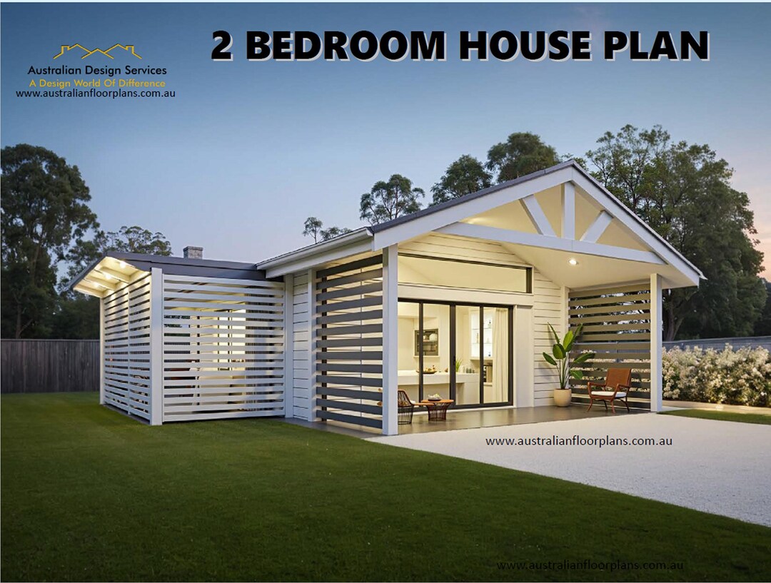 Modern Gable Roof Tiny Home – 2 Bedroom | Combined Bathroom & Laundry ...