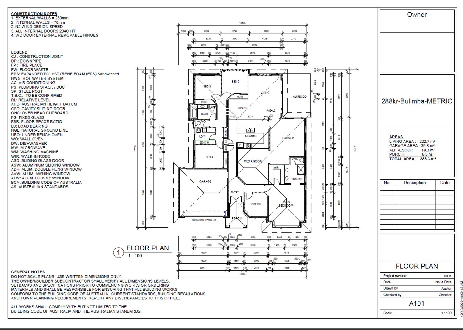 MODERN HOUSE / Blueprint PDF - 222.7 M2 / 2398 Sq. Feet 4 Bedroom ...
