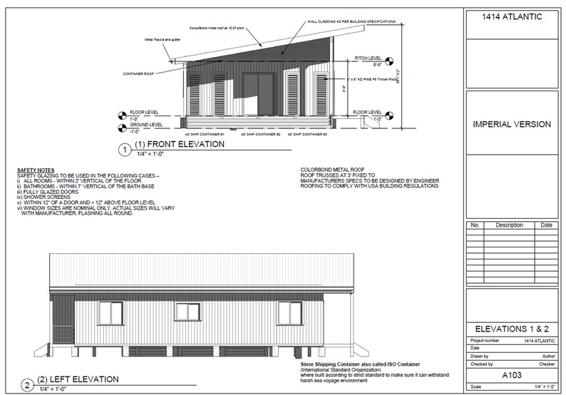 Construction Plan#1414: CONSTRUCTION Plans-shipping Container House ...