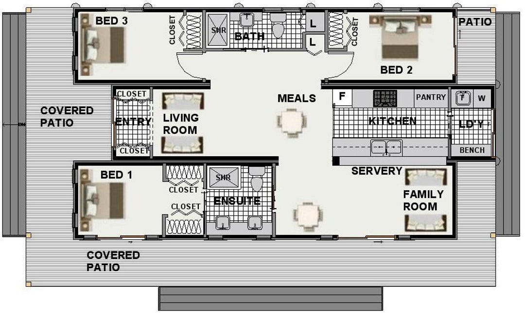 Build Plan#1414 Atlantic: 24' X 49' Shipping Container Architectural ...