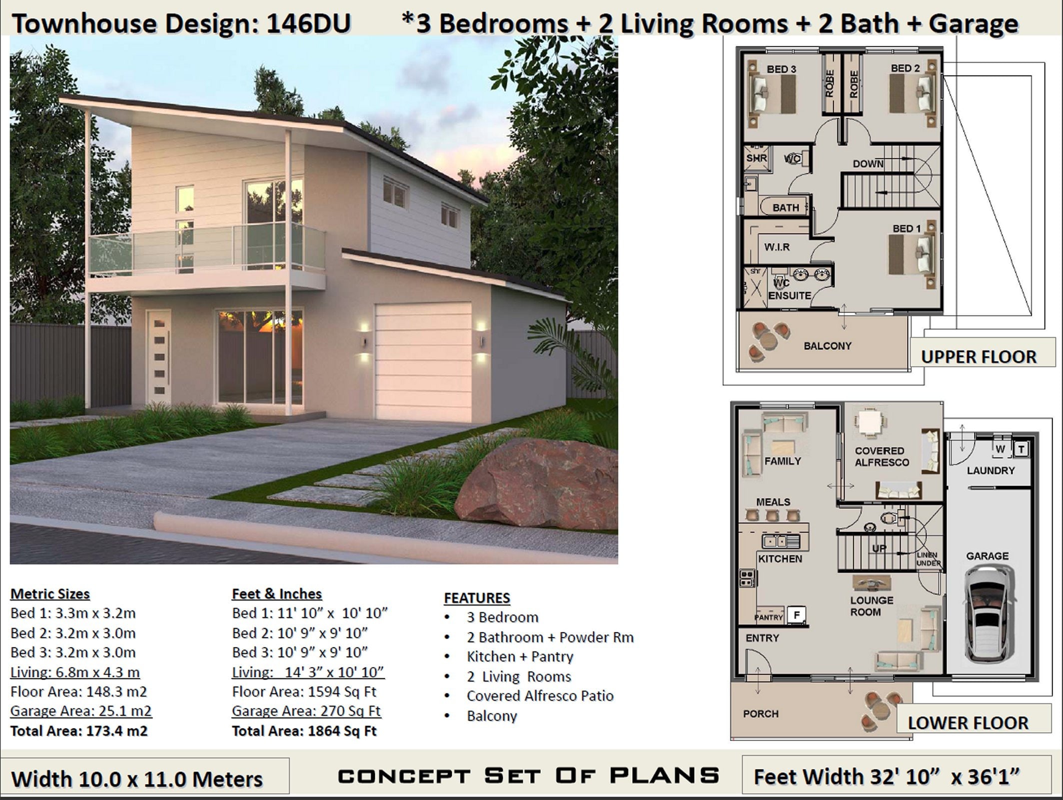 Modern Narrow Lot Home Plans