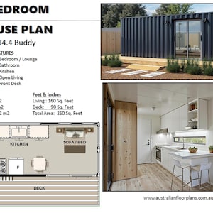 Build Plan#14.4 Buddy: 20 Foot Shipping Container Home | Concept House ...